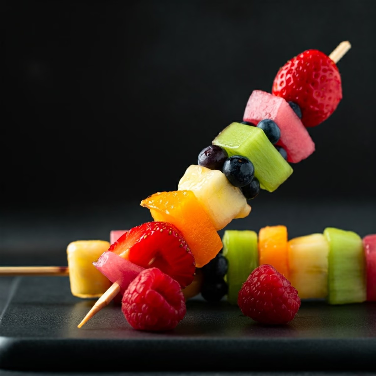 Rainbow Fruit Kabobs Recipe @ TotallyChefs